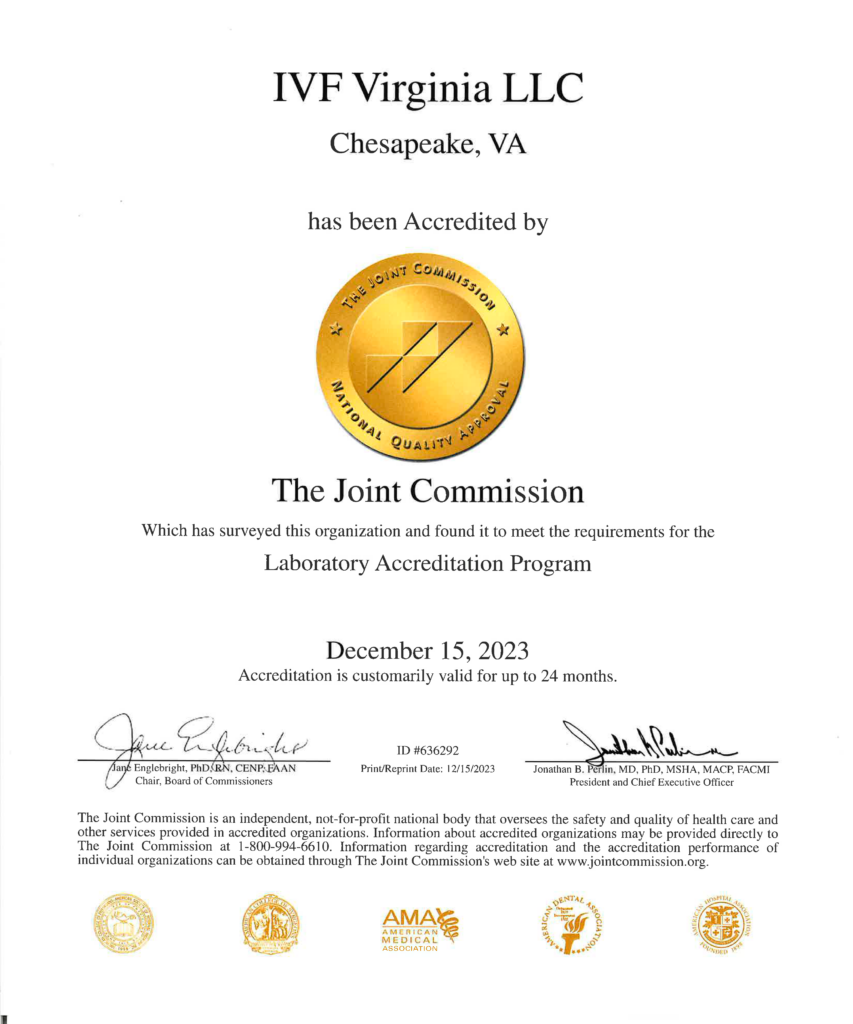 IVF Lab Accreditation - Procreate Fertility Center of Virginia ...